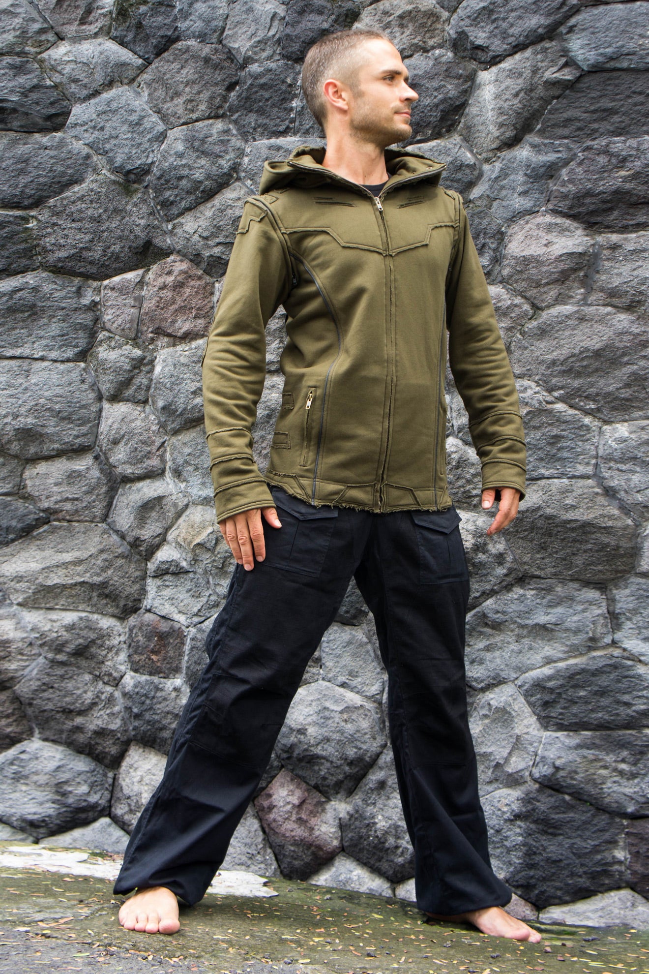 Spine Jacket Army I Tribal Streetwear I Goa Clothing I Yoga Fashion ...